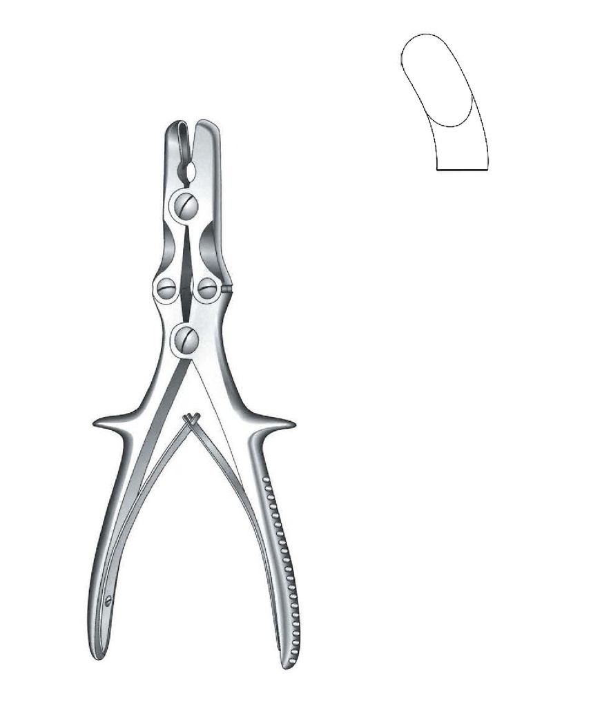 Stille-Luer hueso Rongeur Forcep - longitud = 22 cm / 8-1/2", Bite = 8 ...